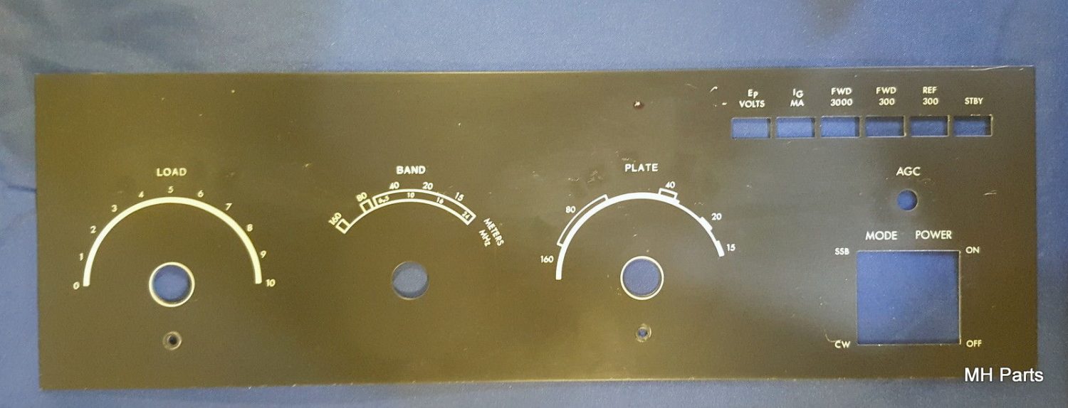 Drake L-7 Amplifier Original Aluminum Front Sheet Part