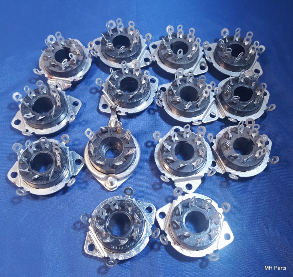 7 PCS Vintage CINCH MFG Corp 8 PIN TUBE SOCKET Original USA