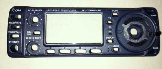 Icom IC-706 MKIIG HF Transceiver Original Plastic front Face
